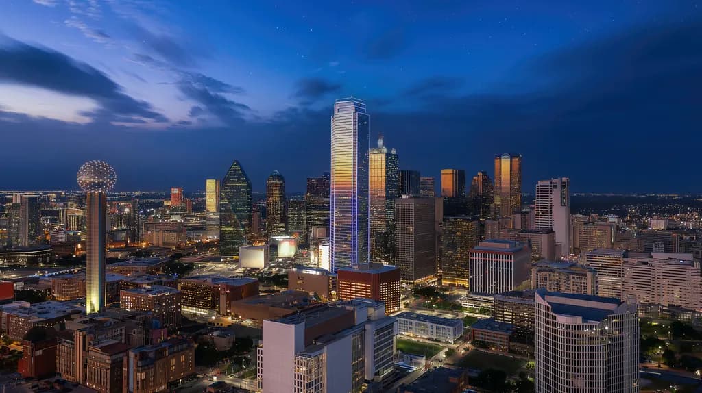 Urban Nightscape by D Lawrence Barksdale