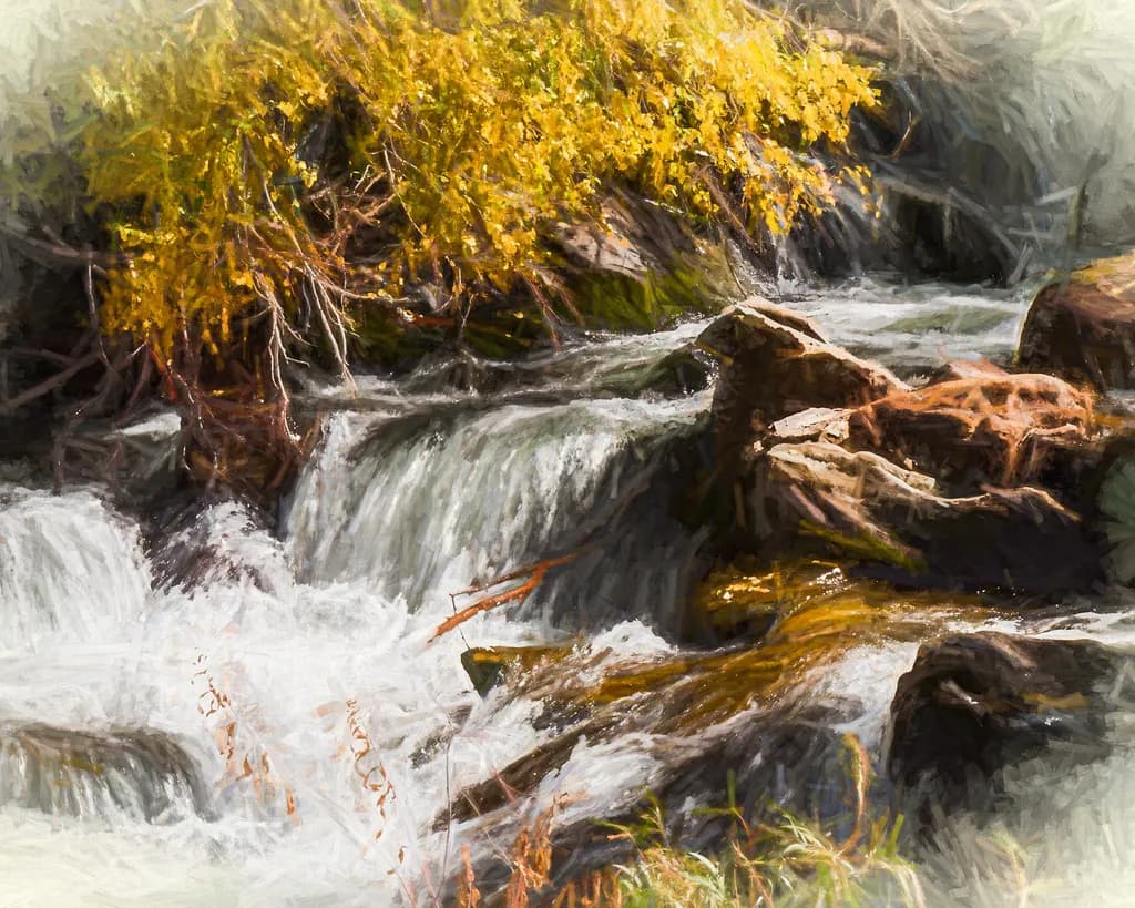 Autumn Cascade by Jeri Abel Photo Art