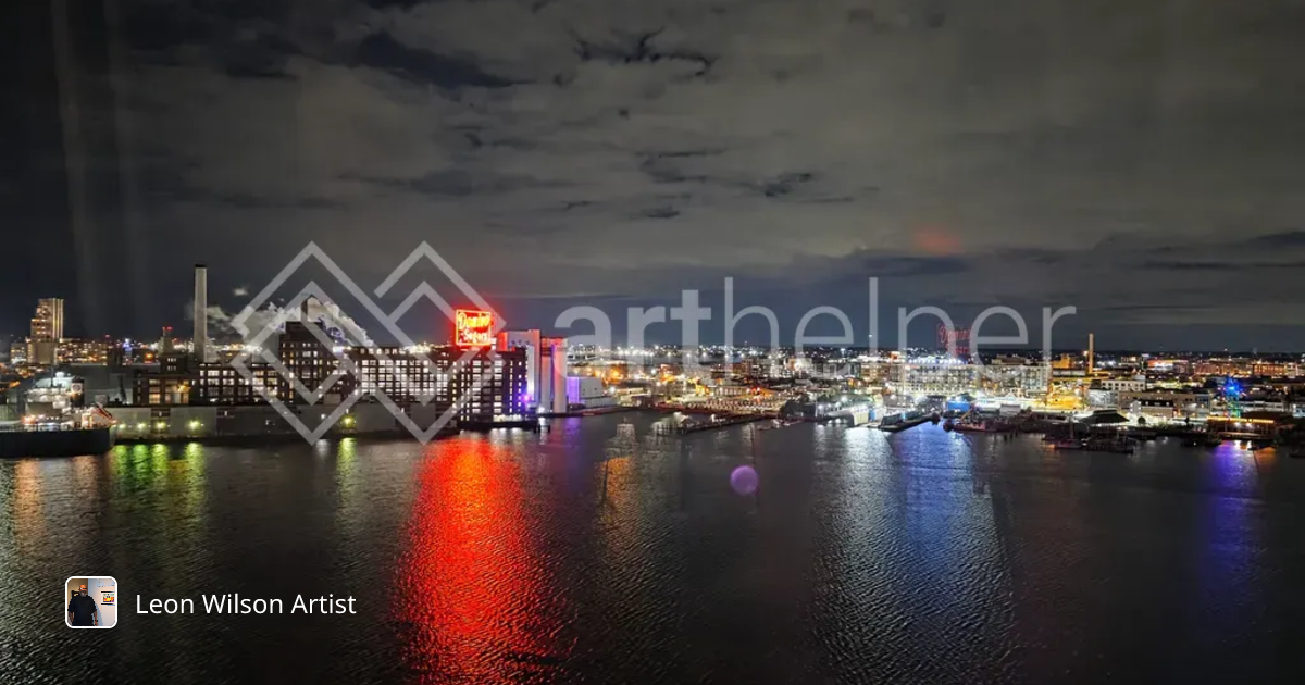City Lights Reflection by Leon Wilson Artist